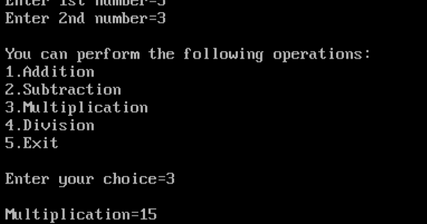 Crawling Coders Menu Driven Program For Arithmetic Operation In C