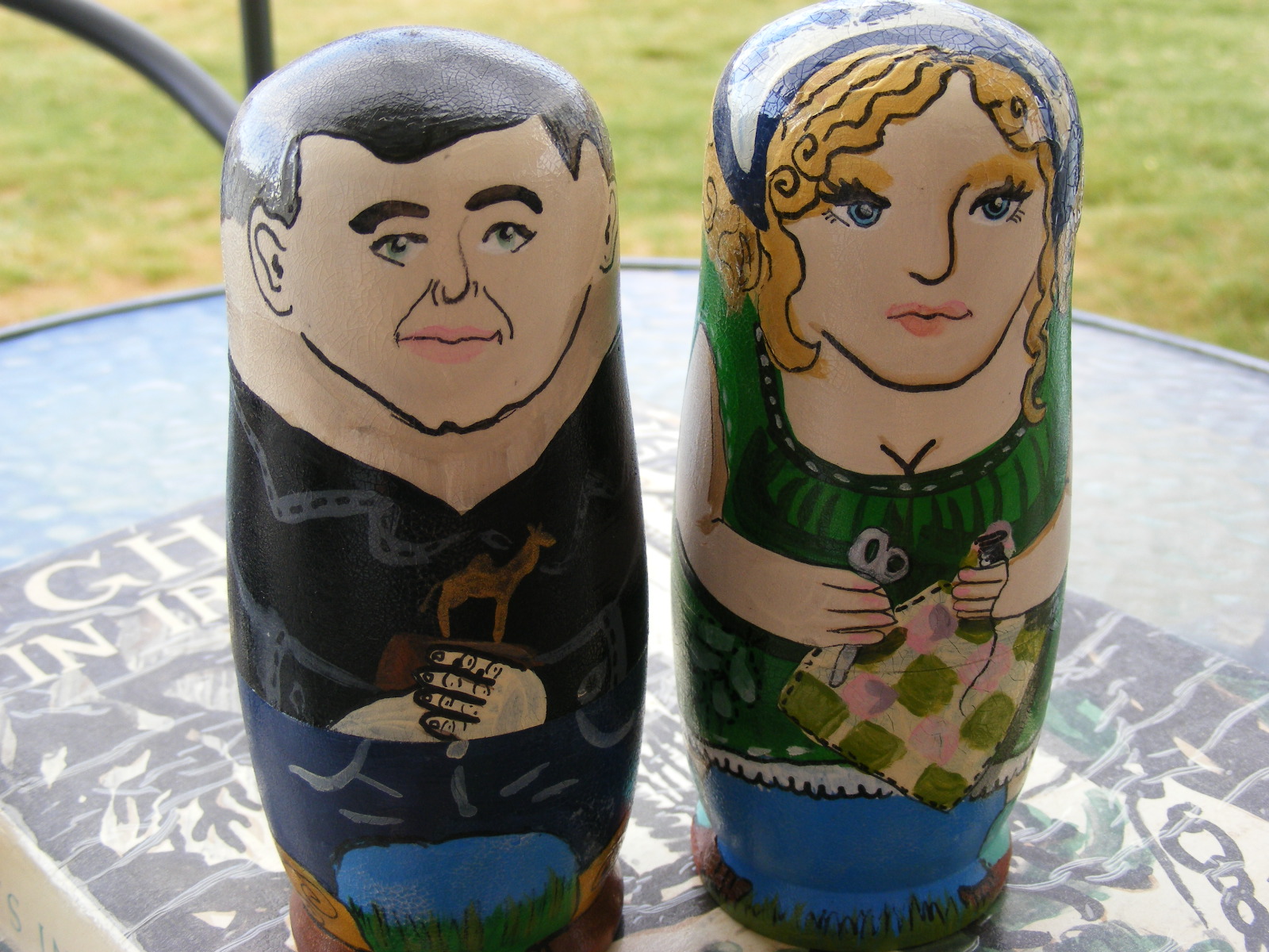 Camp Follower Bags and Quilts: My family as stack dolls