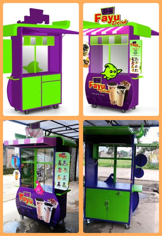 Gerobak Bubble Drink - Gerobak Jualan Unik