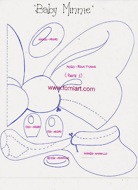 Minnie Molde para eva - Ver e Fazer