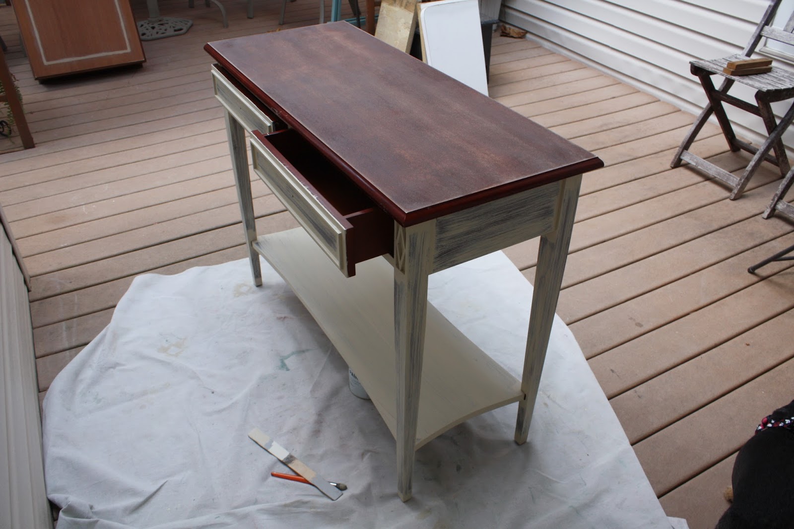 Modern Sofa Table Transformed with Chalk Paint
