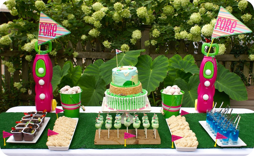 a. party style: fore :: golf party