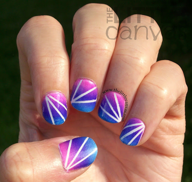 Gradient Laser Tape Manicure - The Little Canvas
