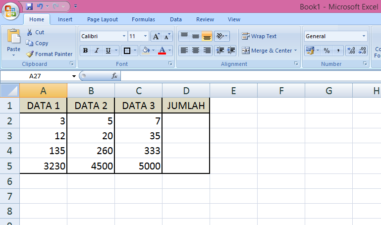 Cara Menggunakan Rumus Excel Sum