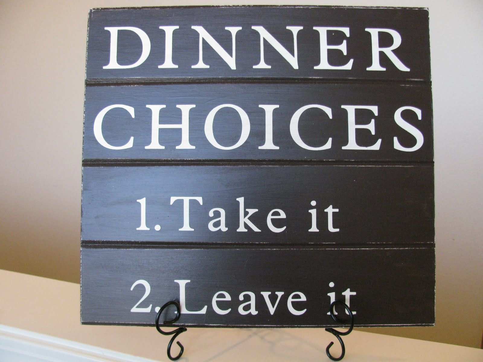My Crafty Playground: Beadboard sign- Dinner Choices