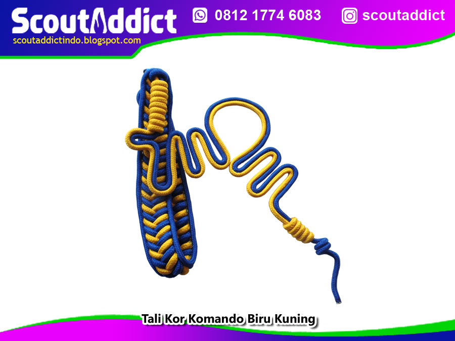 Tali Kor Komando Warna Biru Kuning ~ Kedai Pramuka ScoutAddict Kediri