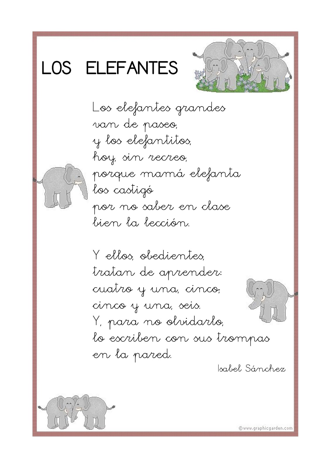 Lo pequeño es importante: Poesía "Los Elefantes"
