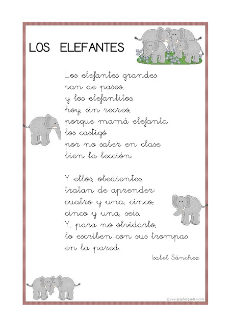 Lo pequeño es importante: Poesía "Los Elefantes"