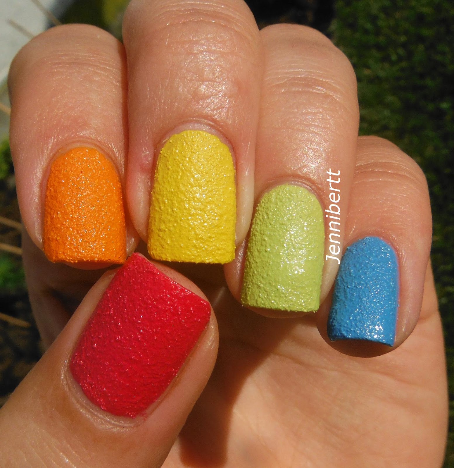 Jennibertt's Nails: Texture Rainbow