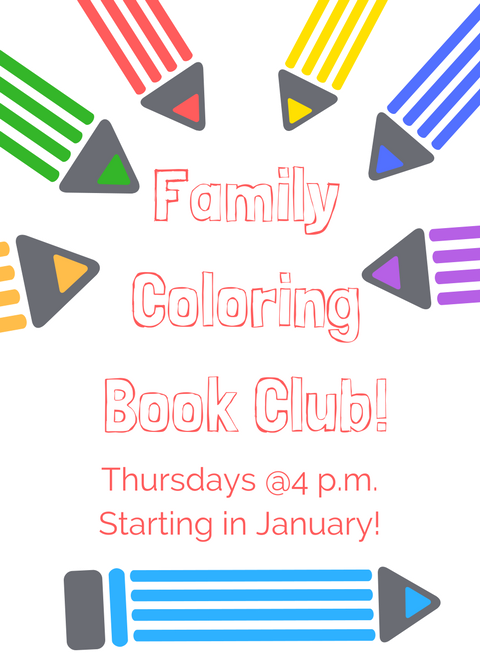 Franklin Public Library: Family Coloring Book Club, Thursdays at 4:00 p.m.