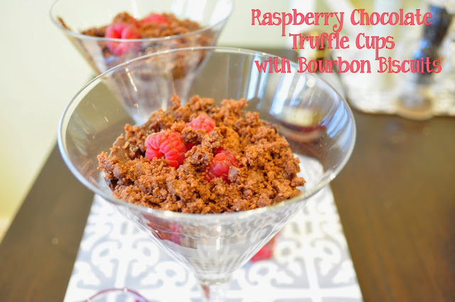 Busy Eating: Raspberry Chocolate Truffle Cups with Bourbon Biscuits