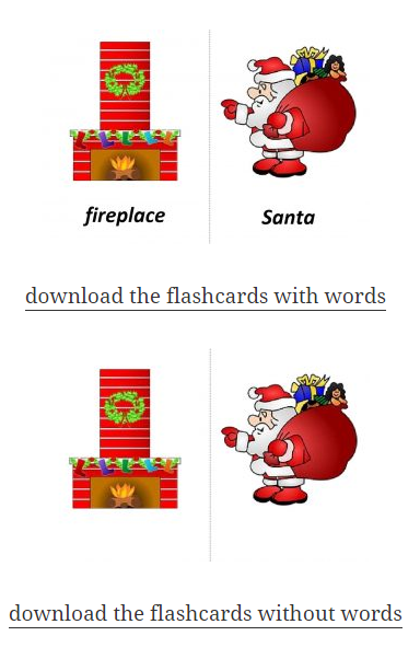 English Elda: Christmas Vocabulary Flashcards