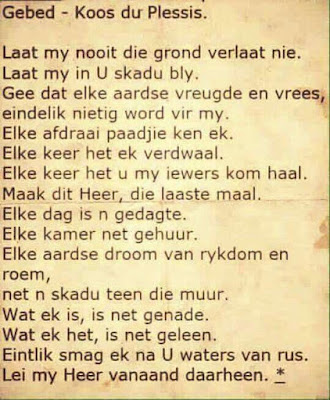 Koester Karos: Koos du Plessis se gebed ...