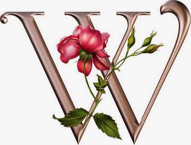 Alfabeto rosas lindo! Abc letras cor de rosa com flores com rosas ...