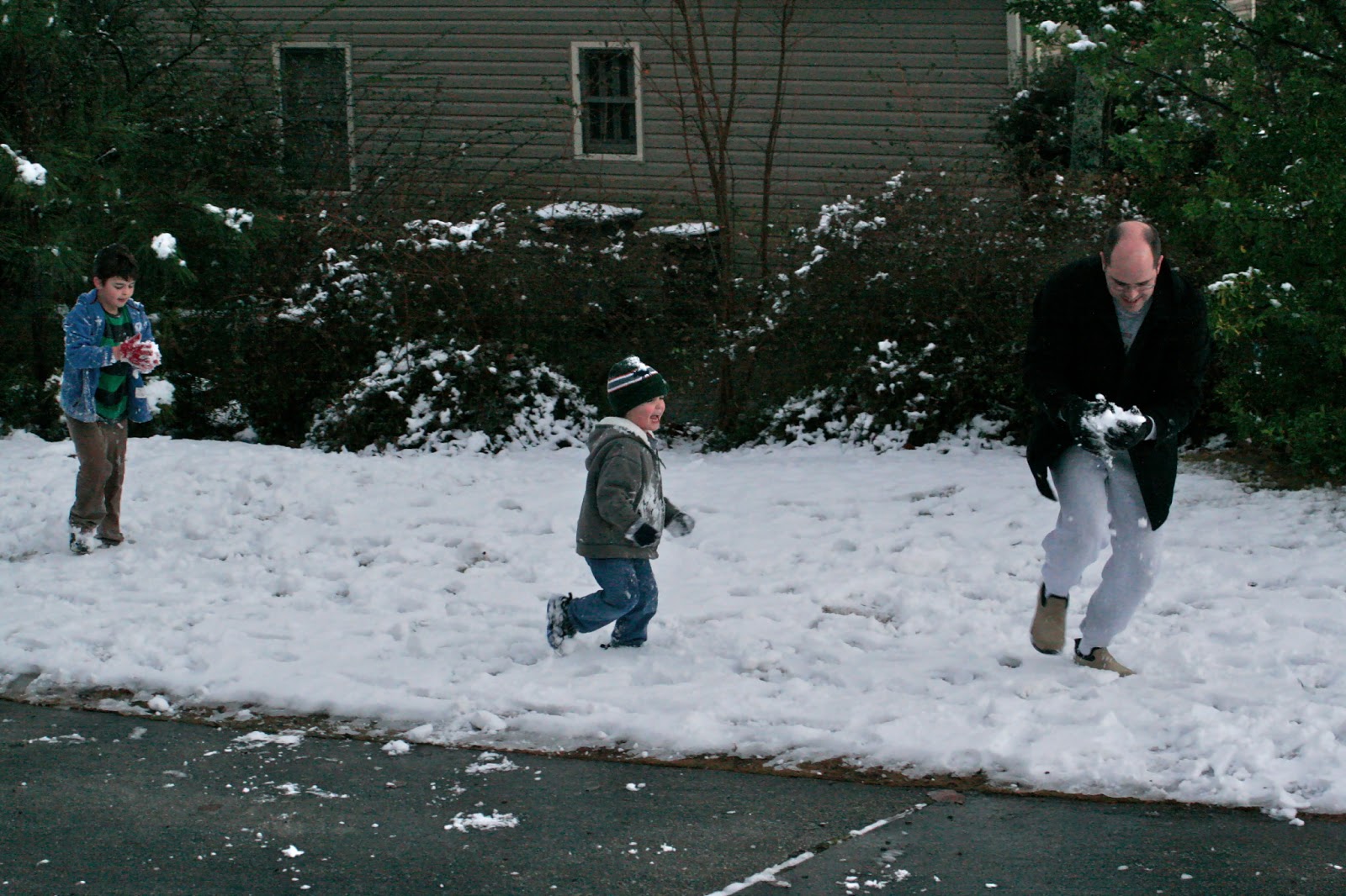 grass stains: Snow day! Well, snow half-hour, after which everyone got ...
