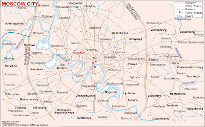 Map of Russia political Regional: Map of Moscow City
