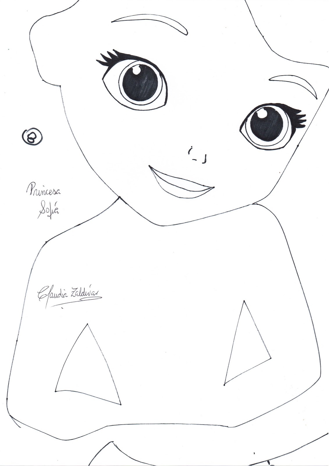 Moldes gratis: Princesa Sofia con molde