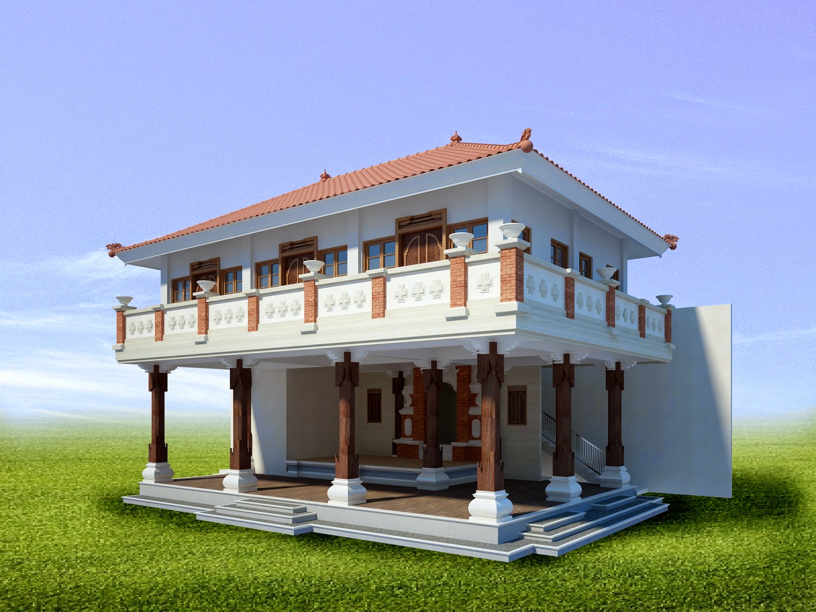 3D Wantilan Bale Banjar Bali