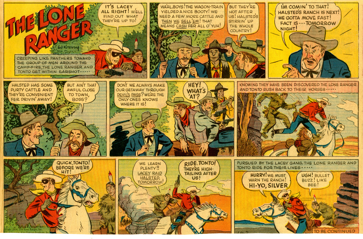 The MysterIous Flame of Queen Loana: PRE-WAR LONE RANGER SUNDAYS (1938-39)