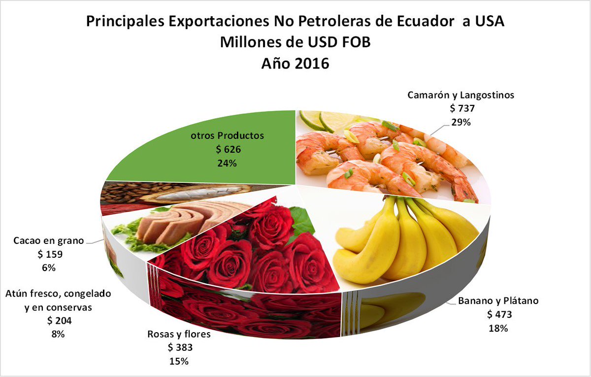Productos de exportación en el Ecuador