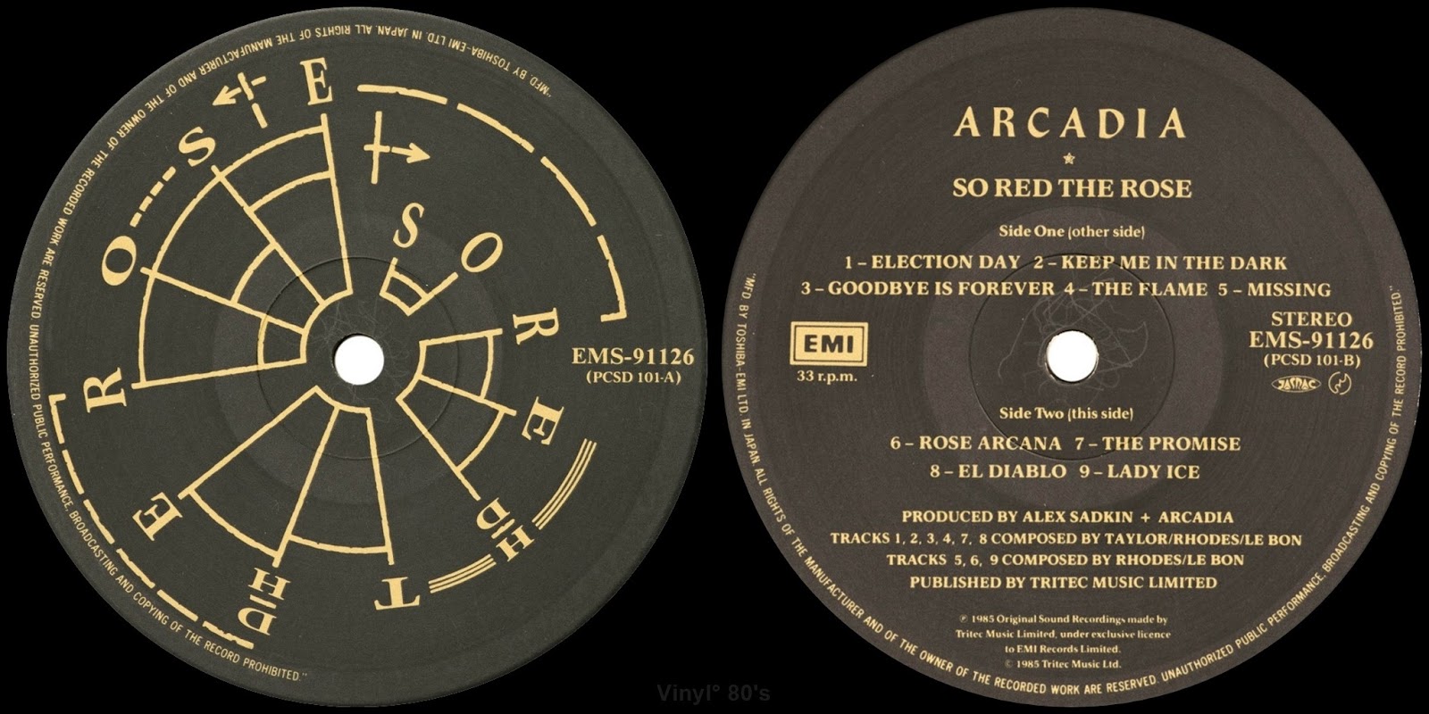 1985 So Red The Rose - Arcadia - Rockronología