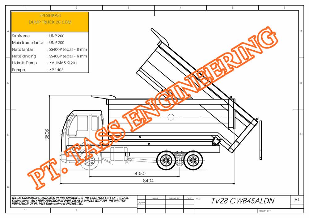 KAROSERI DUMP TRUCK | TASS ENGINEERING PT | KAROSERI DUMP TRUCK