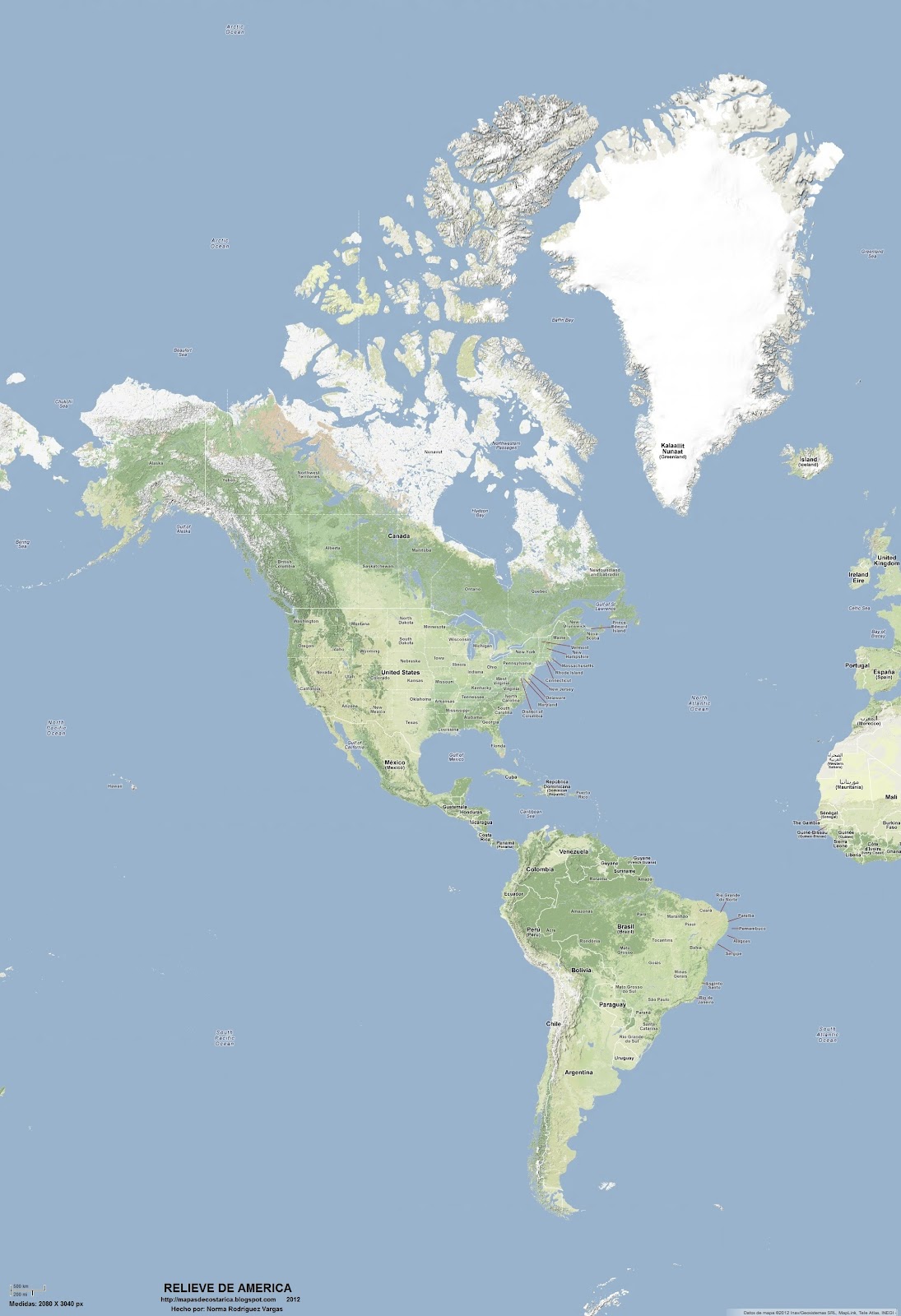 El blog de Nito y Sito: MAPAS DE AMÉRICA