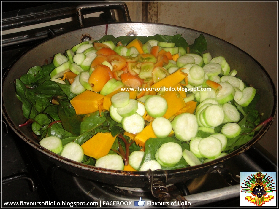 Ginisang Alugbati, Kalabasa at Patola