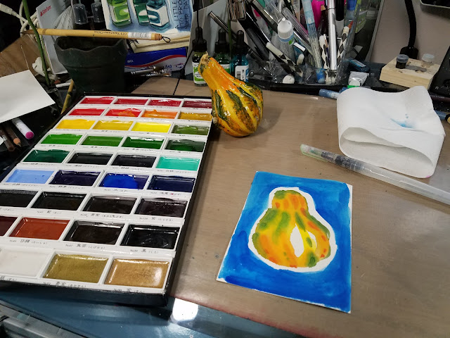 Watercolor Basics: Akashiya Etegami Niso-Kyosen Paper Review and ...