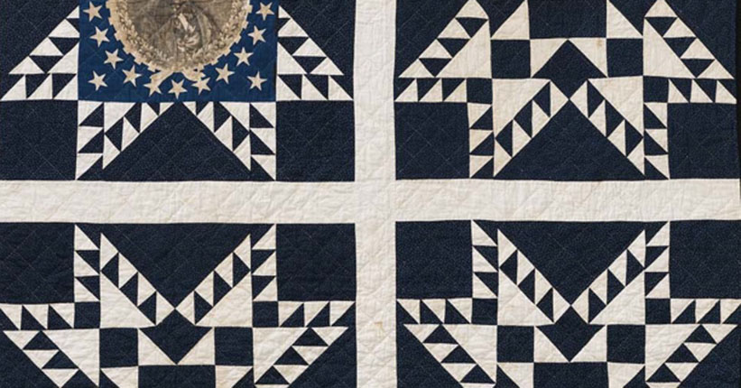 Barbara Brackman's MATERIAL CULTURE: Political Quilts #6: The Gear Cog Flag