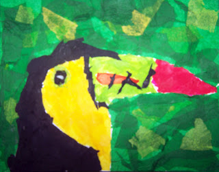 Fine Arts for Kids: Animal Portraits - Tissue paper collage