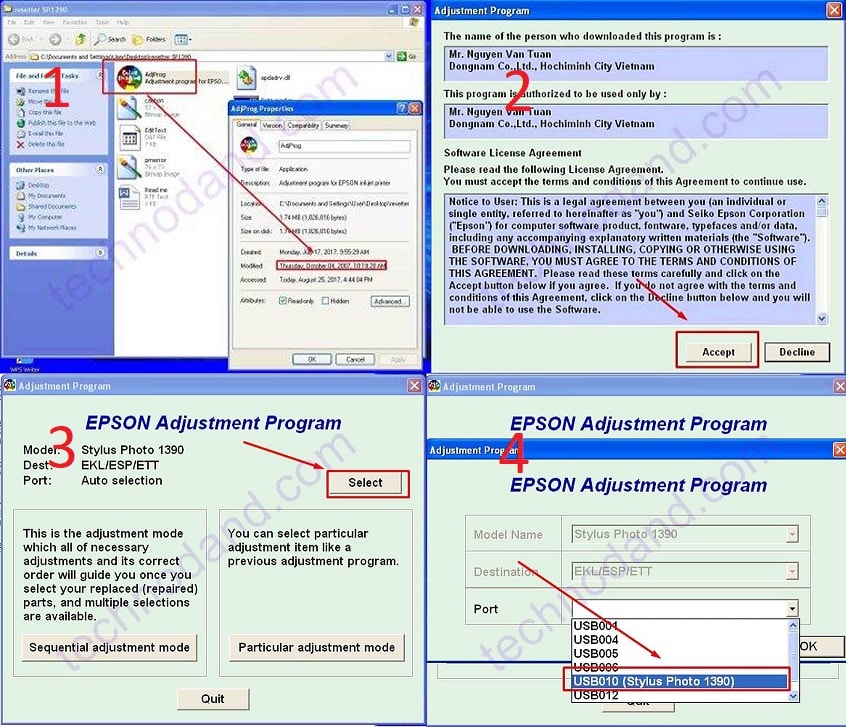 Resetter epson 1390 - jawerafter