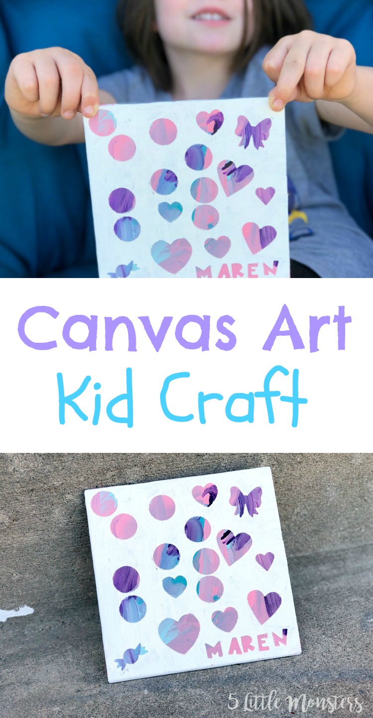 5 Little Monsters: Canvas Art Kid's Craft