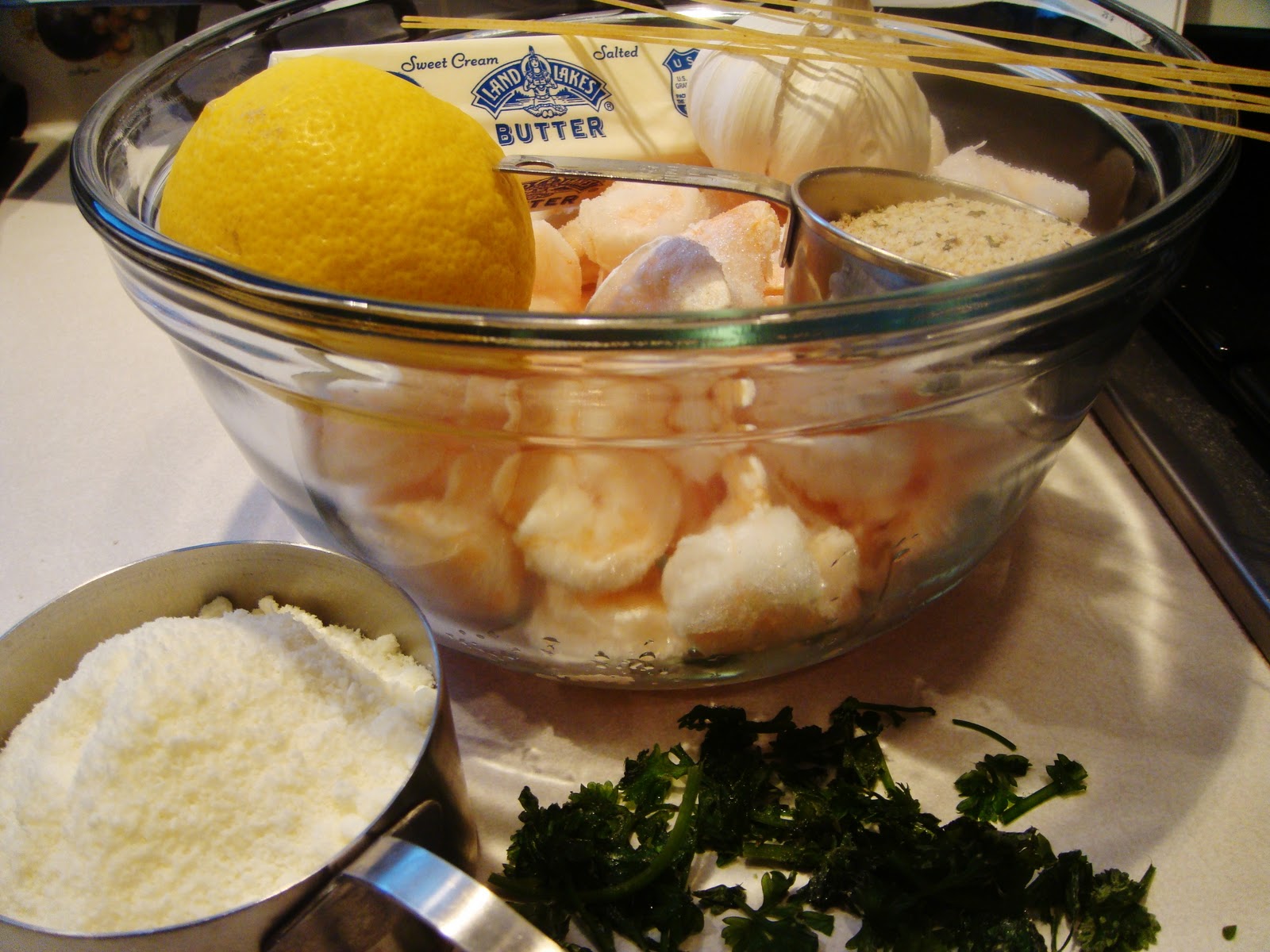 "Stirring" My Way Through A Stir In The Mist: Shrimp Scampi Romano