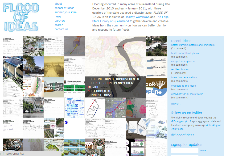 【オーストラリア】洪水対策アイデアの洪水プロジェクト（Flood of Ideas）の意義