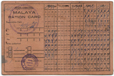 My Life during the Second World War in Singapore: Food ration during ...