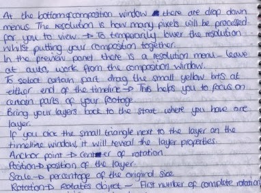 SaraLara: Introduction to After Effects notes.