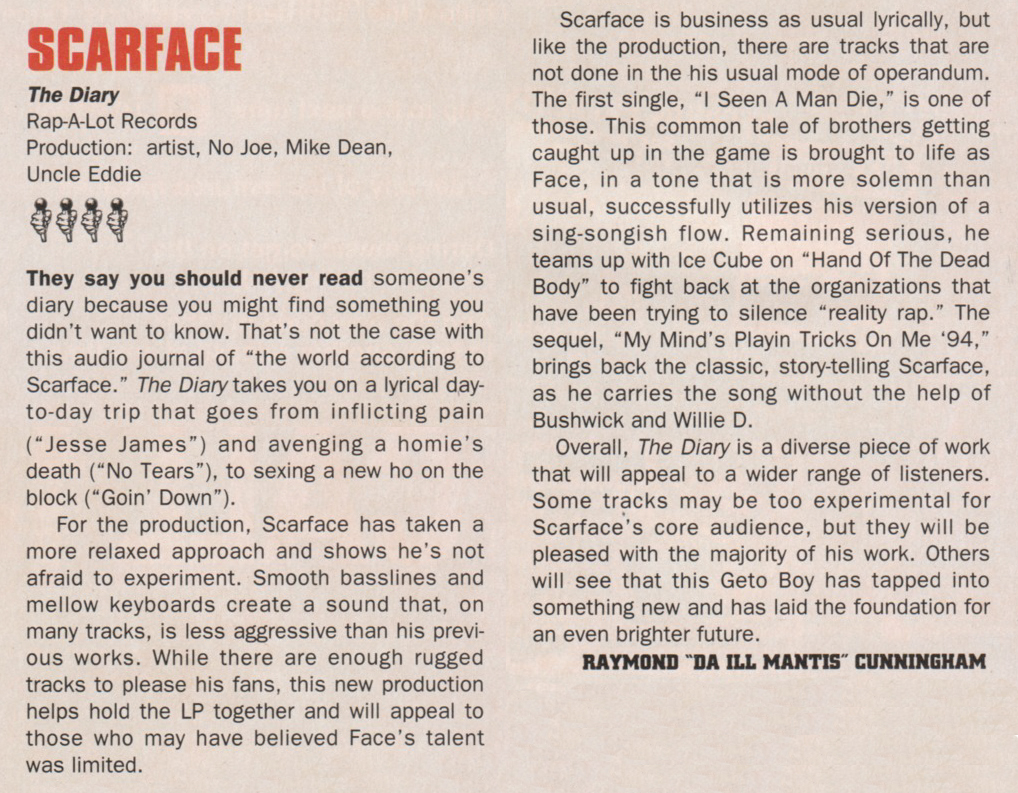 Hip-Hop Nostalgia: Scarface "The Diary" (The Source, 1995)