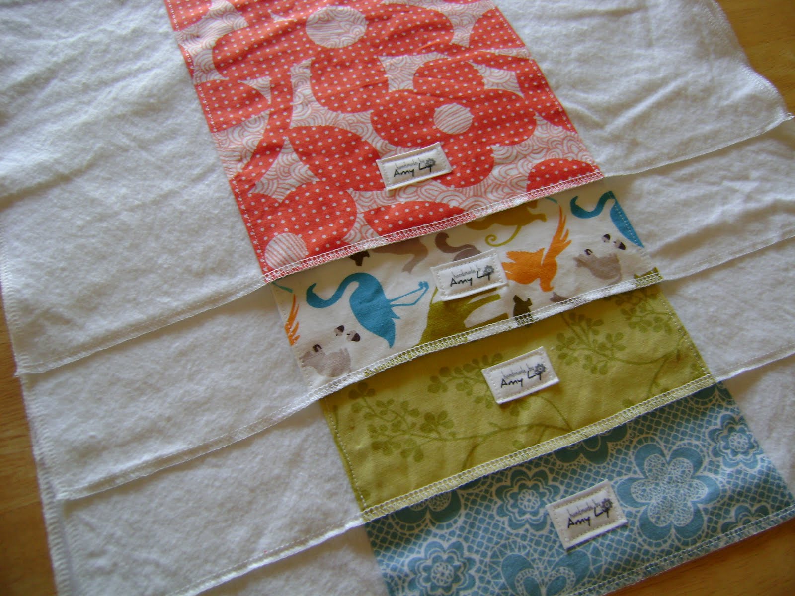 amy's rags to stitches: Fancy Burp Rags