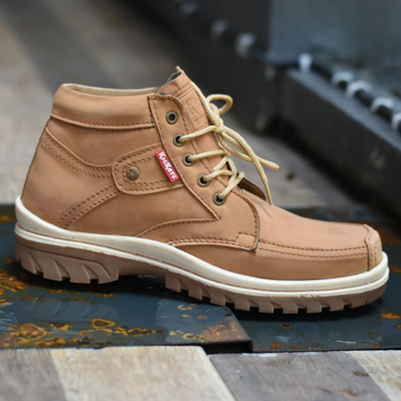 Sepatu Kickers Boot Coklat Muda Kulit Asli [SKB003] | Omsepatu.com