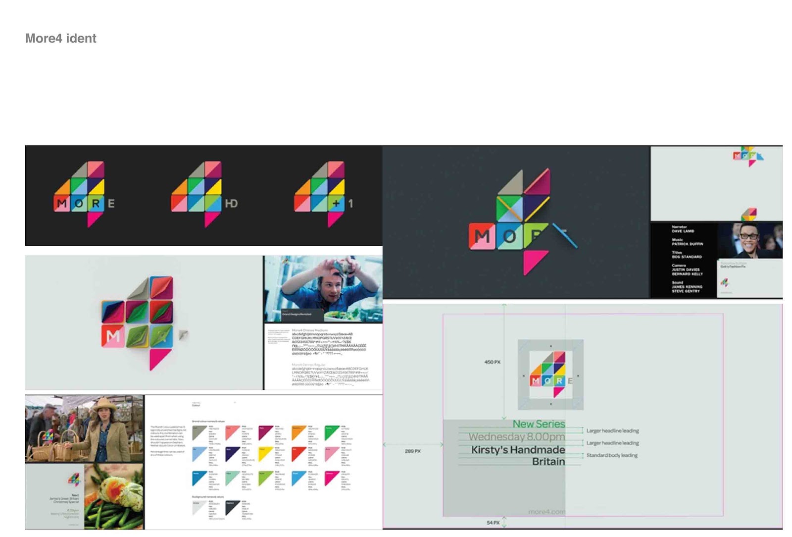 Final year of Vis Com: More4 identity guide