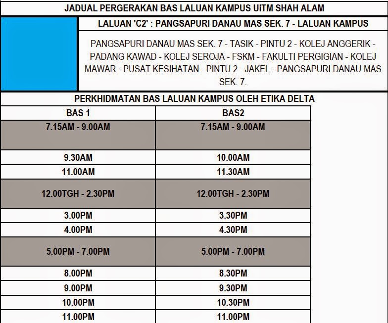 CERITA IZWAN: Masa dan Perkhidmatan Bas Shuttle di UiTM Shah Alam