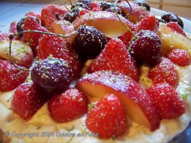 Cuisine en folie: Dacquoise aux fruits rouges et crème mousseline ...