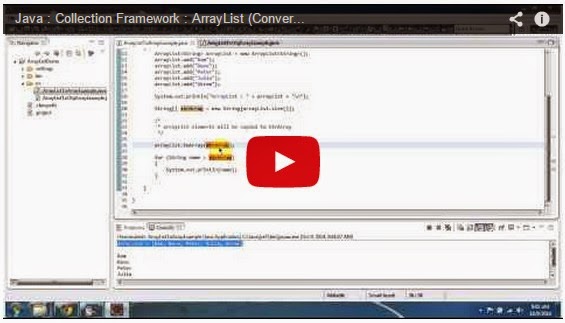 Java Ee Java Collection Framework Arraylist Convert