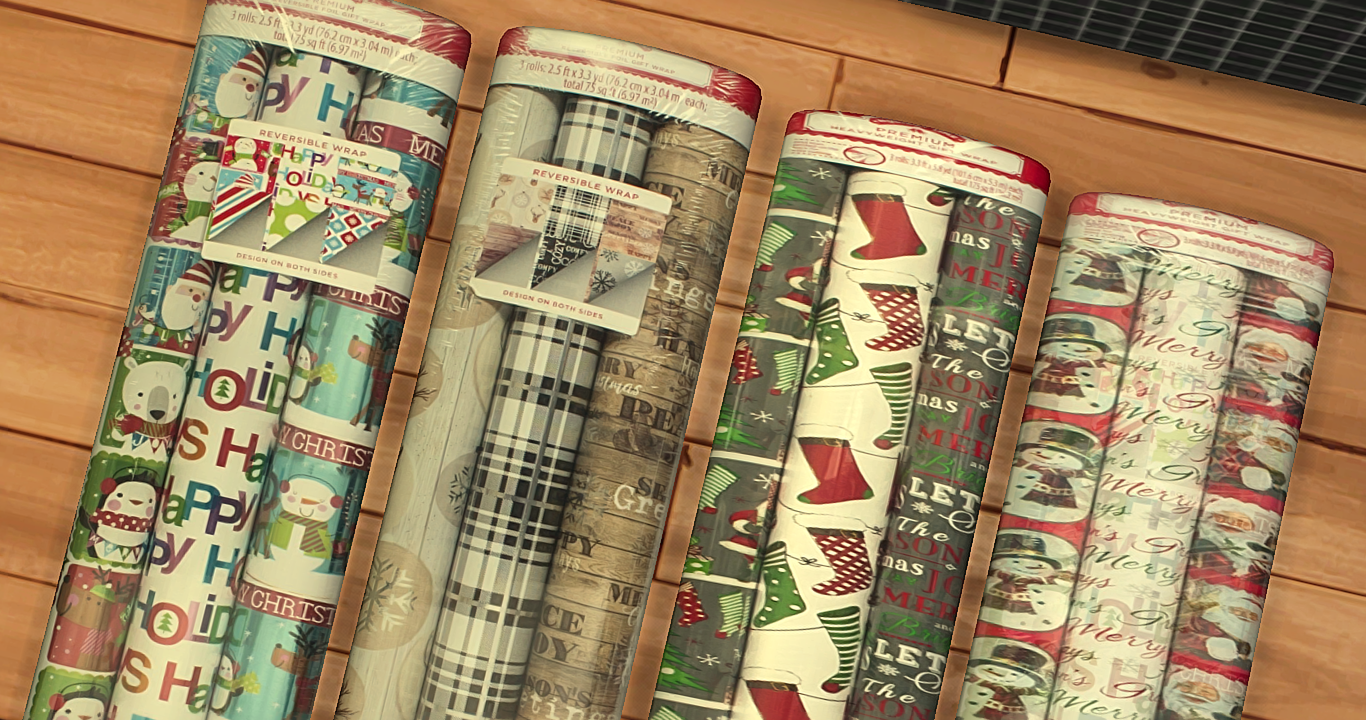 TS3 & TS4 Pack of Wrapping Paper - YDB