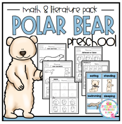 Polar Bear Math & Literature Pack ~ Preschool Printables