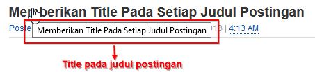 Cara Membuat Title Otomatis Pada Setiap Judul Postingan | YobertParai Blog