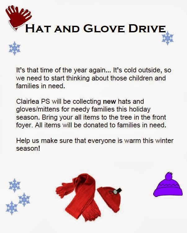 Clairlea School Council: Hat and glove drive