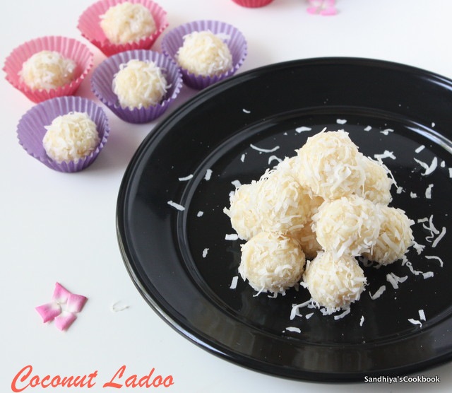 Sandhiya's Cookbook: Coconut Ladoo | Coconut Ladoo with Condensed Milk ...
