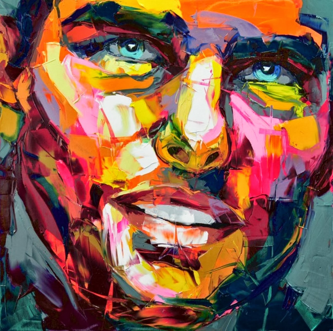 El arte es su máxima expresión : Pintura de Retratos Modernos Cuadros de Francoise Nielly, Francia